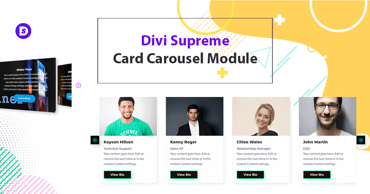 Divi Card Carousel Module – Divi Supreme