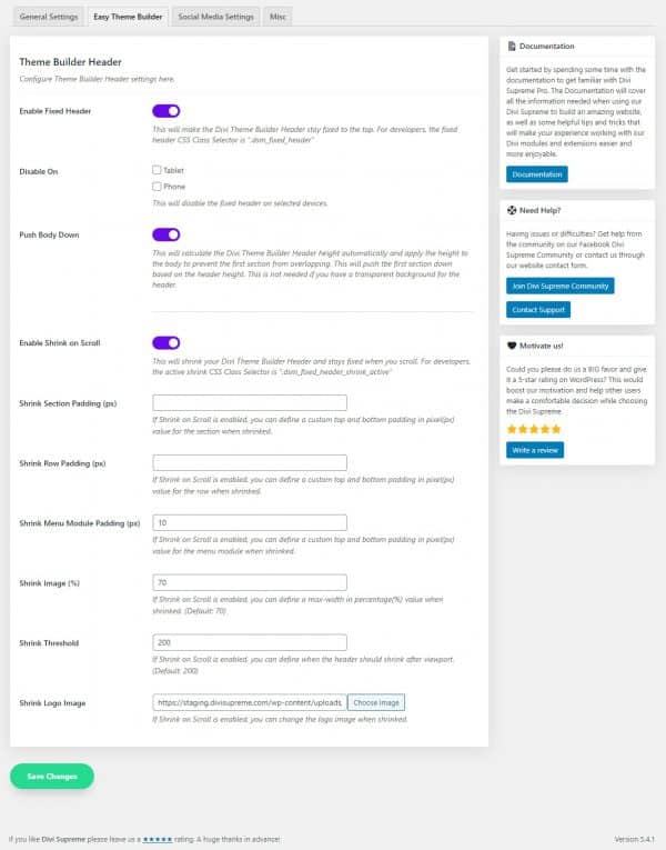 How to create a Fixed Header and Shrink on Scroll with Divi Theme Builder – Divi Supreme