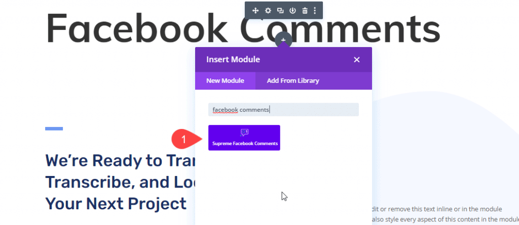How to embed Facebook Posts, Page, Comments and Like Button in Divi ...