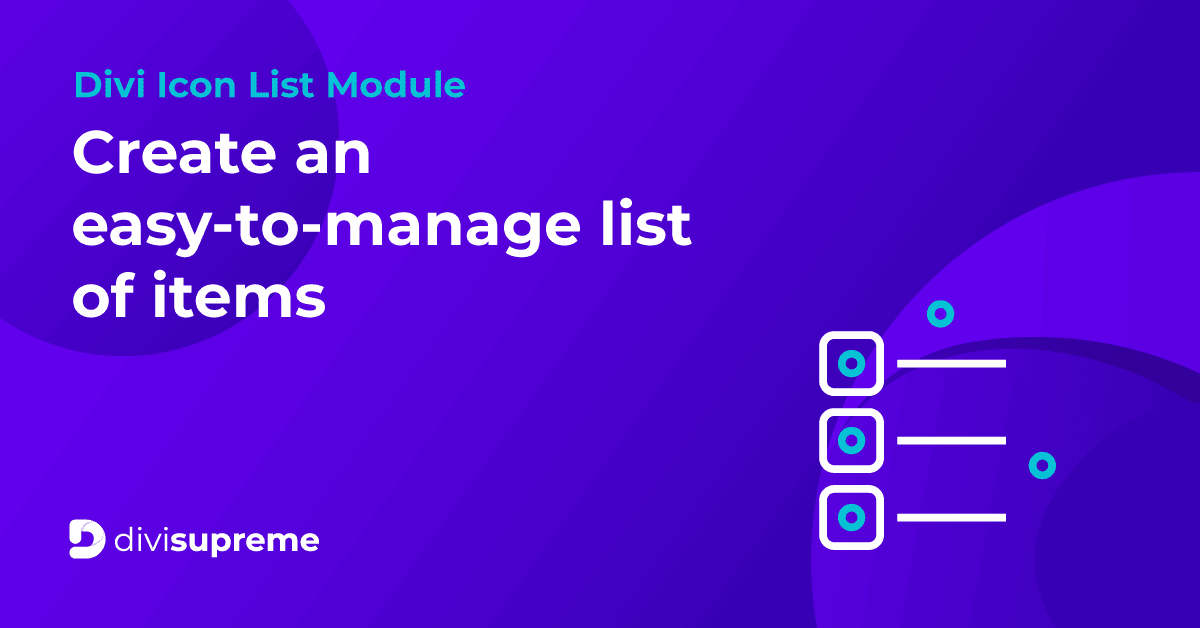 Divi Icon List Module – Divi Supreme