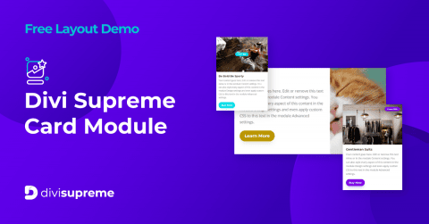 Free Layout Demo: Divi Supreme Card Module – Divi Supreme