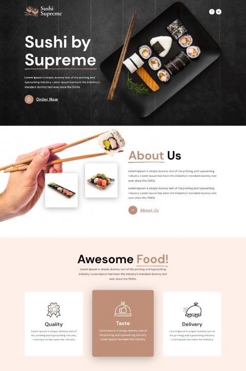 Divi Food Landing Page – Divi Supreme
