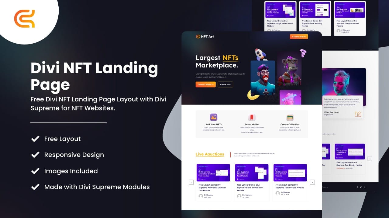 NFT Landing Page – Divi Supreme