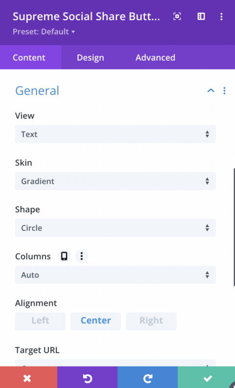 Divi Supreme Social Share Buttons Module – Divi Supreme