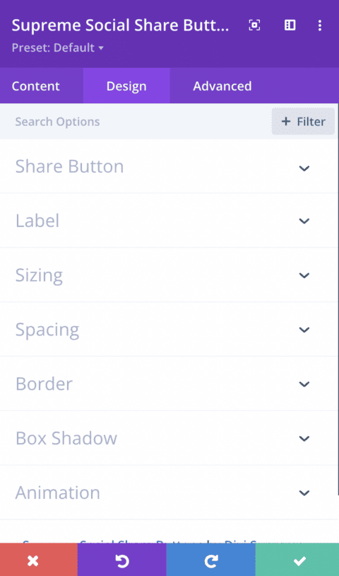 Divi Supreme Social Share Buttons Module – Divi Supreme