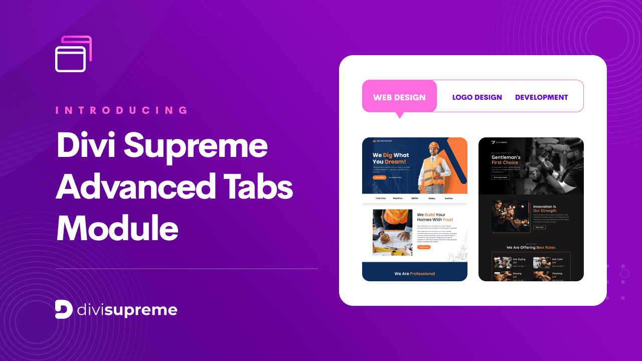 Divi Supreme Advanced Tabs Module – Divi Supreme