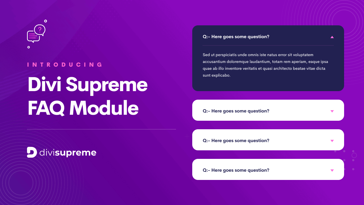 Divi Supreme FAQ Module – Divi Supreme